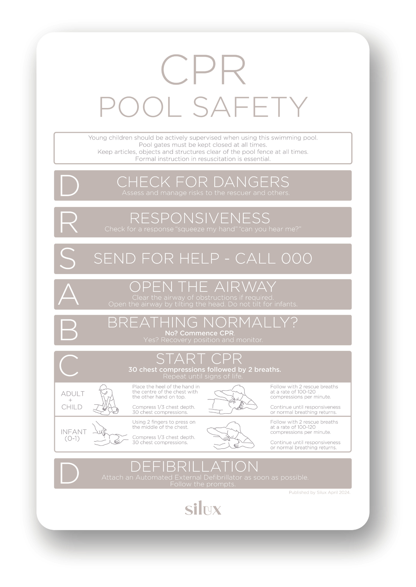 Overlay for Rectangle CPR Sign - Sand – Silux