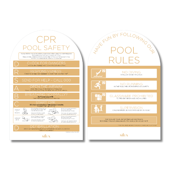 NEW Arch Double Sided - Sunshine - CPR/Pool Rules – Silux